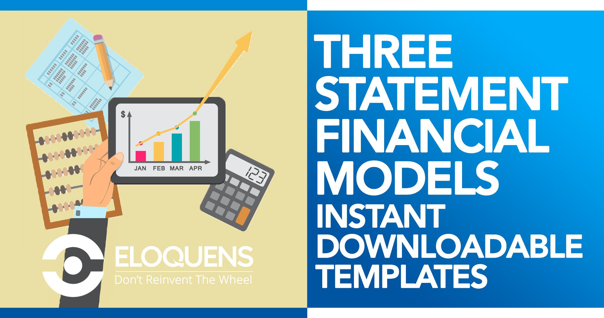 Three Statement Financial Excel Models - Instant Downloads - Eloquens