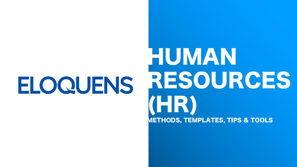 Human Resources Methods & Templates - Instant Downloads - Eloquens