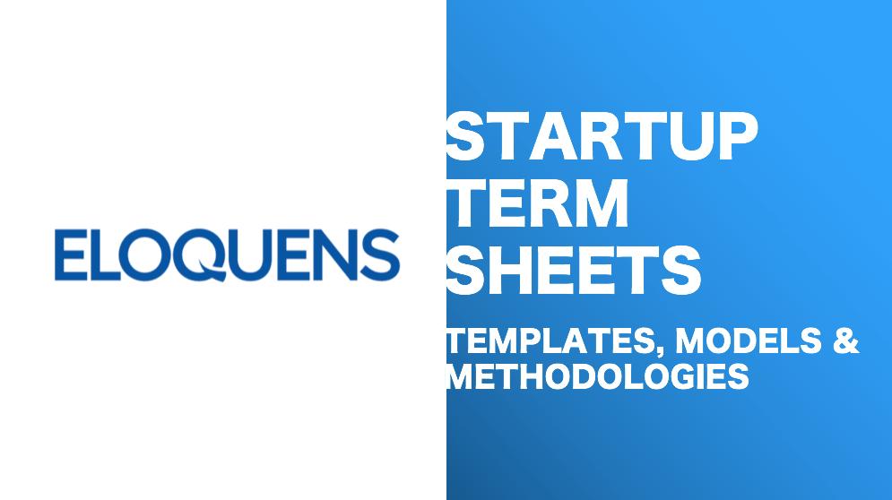 Startup Term Sheet Templates - Free Downloads - Eloquens